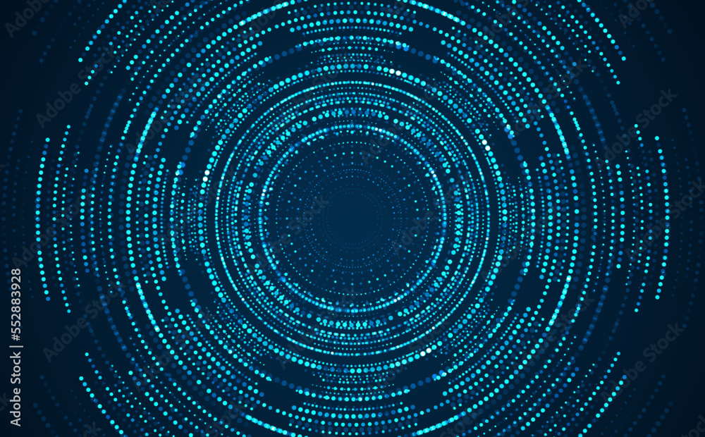 Abstract blue background with dot pattern glowing Stock Vector | Adobe ...