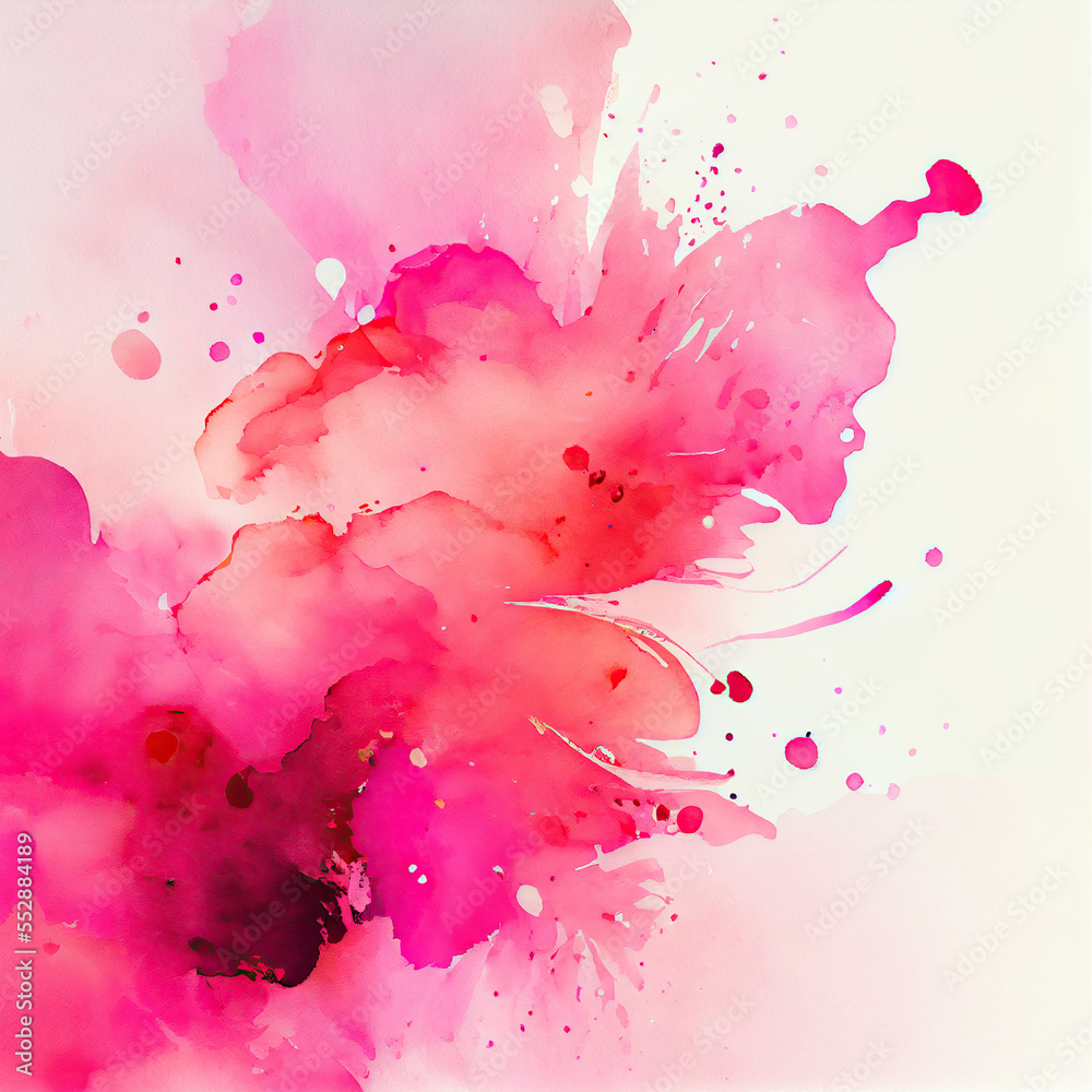 beautiful pink watercolor splatter background Stock Illustration ...