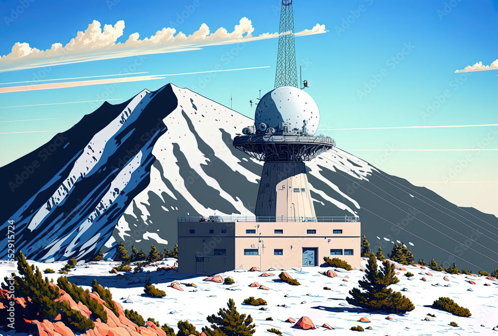 France's Mount Ventoux's peak is home to a radar station. Generative AI ...