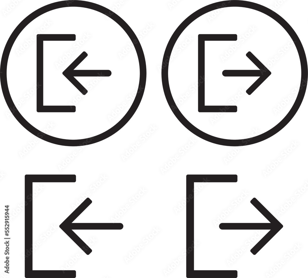 logout , login , exit , entry , out , arrow , icon , door Stock Vector ...