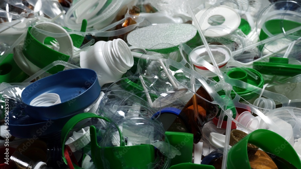 Single use plastic garbage from one household. Bring awareness to over ...