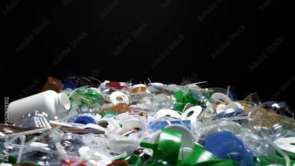 Single use plastic garbage from one household. Bring awareness to over ...