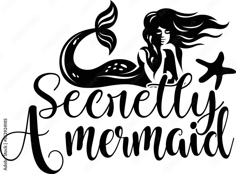 Vetor do Stock: Mermaid SVG Bundle, Mermaid Tail Svg, Mermaid Quotes ...