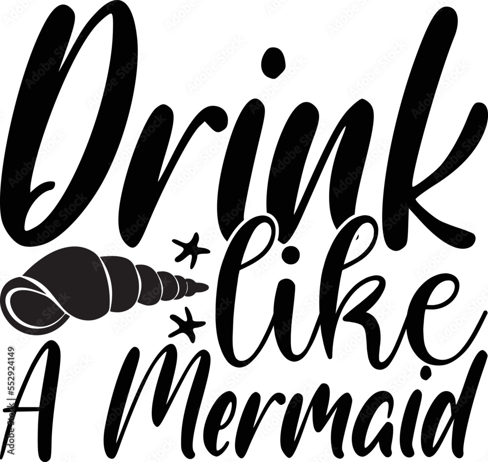 Vetor de Mermaid SVG Bundle, Mermaid Tail Svg, Mermaid Quotes, Mermaid ...