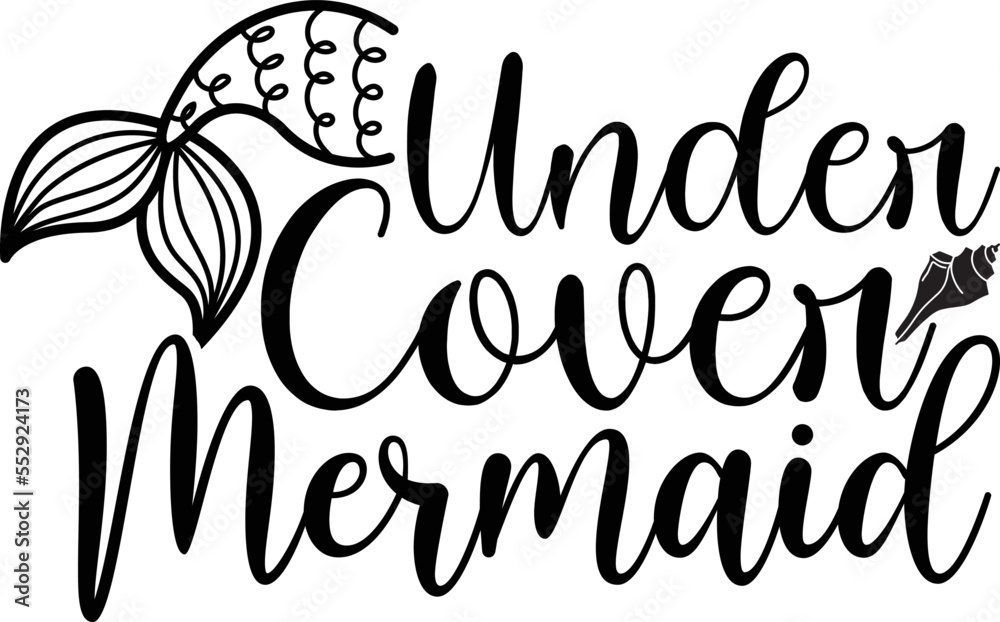 Vecteur Stock Mermaid SVG Bundle, Mermaid Tail Svg, Mermaid Quotes ...