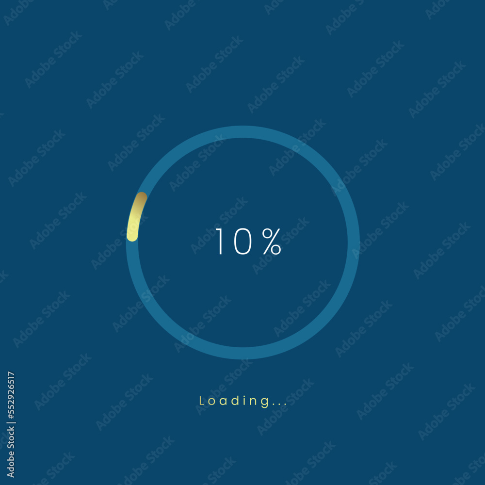 10 percent golden loading bar, gold upload UI,UX premium design bar ...