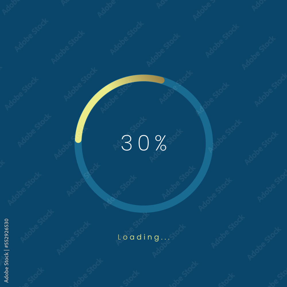 30 percent golden loading bar, gold upload UI,UX premium design bar ...