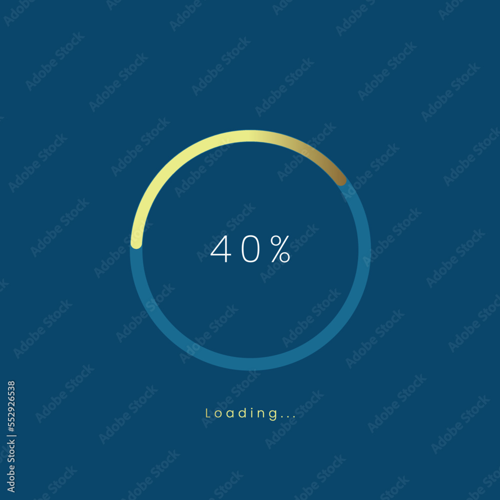40 percent golden loading bar, gold upload UI,UX premium design bar ...