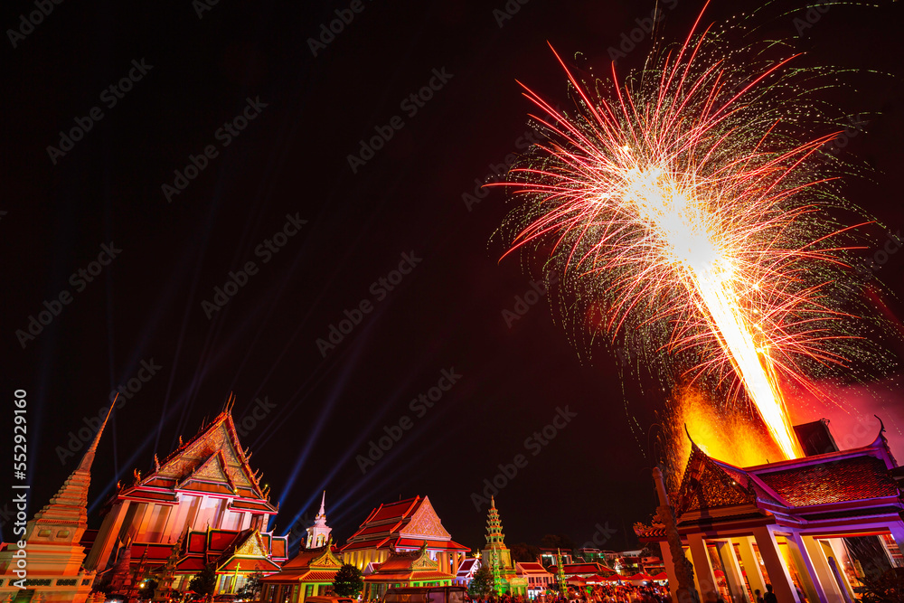 Bangkok Thailand 2022 November Fireworks at the 29th APEC Summit 2022 ...