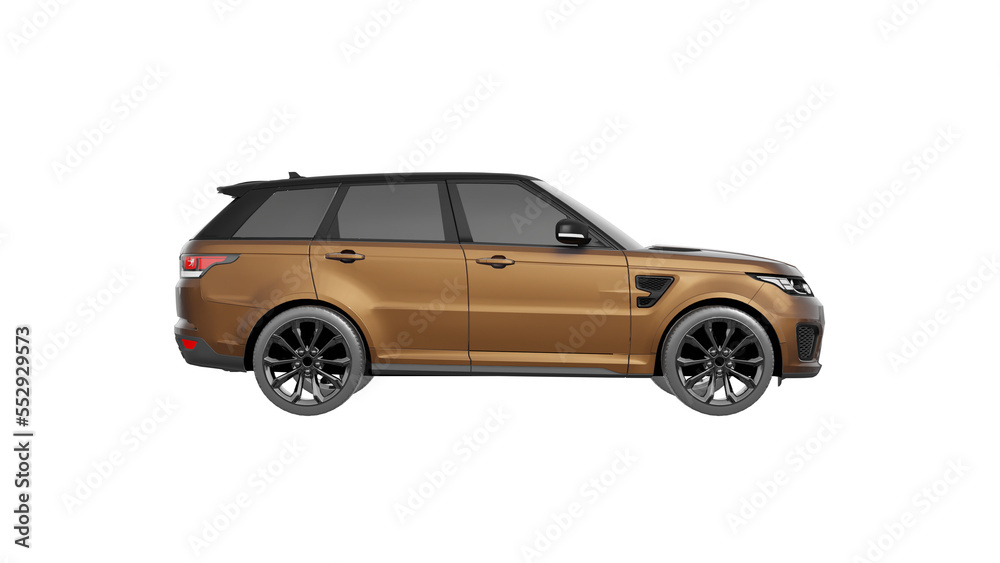 BROWN car isolated on white, RANGE ROVER png transparent background 3d ...