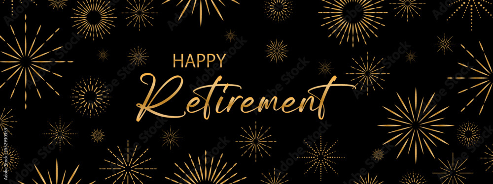 happy retirement card on white background Stock Vector | Adobe Stock