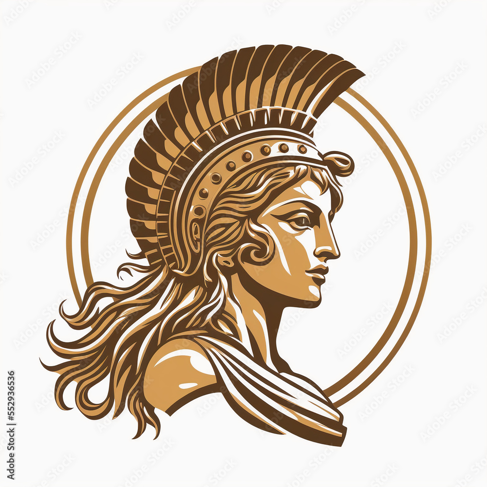Athena goddess vector for logo or design. Generative AI Stock ...