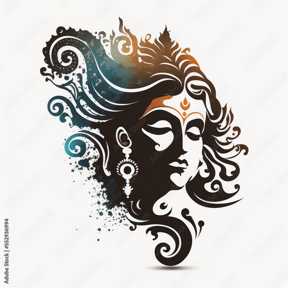 Krishna deity vector for logo or design. Generative AI Stock ...