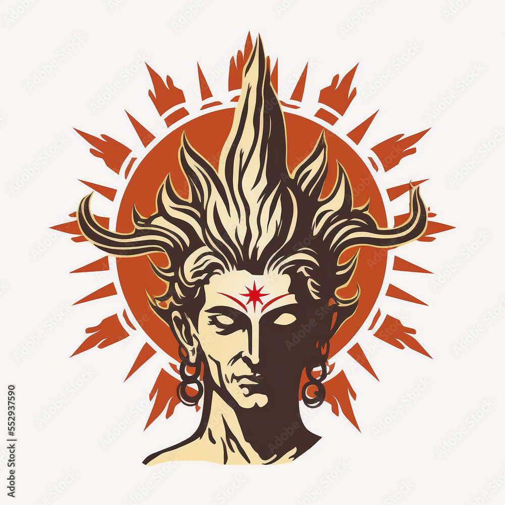 Brahma god vector for logo or design. Generative AI Stock Illustration ...