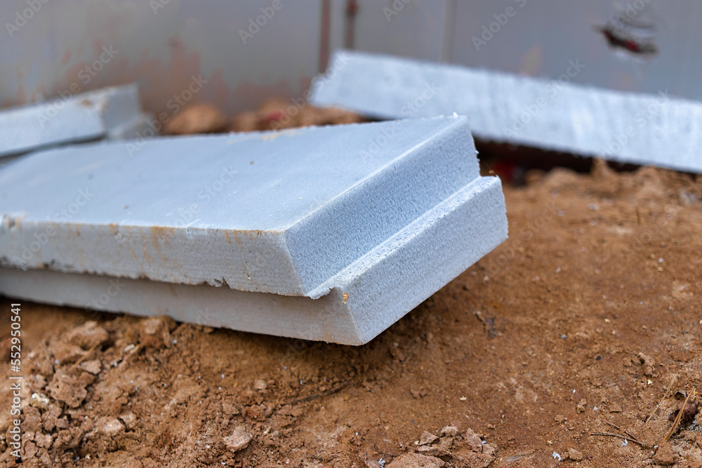 Foto de Wall insulation with polystyrene foam. Insulation and ...