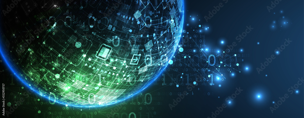 Sphere theme vector illustration. Digital technology background. Stock ...