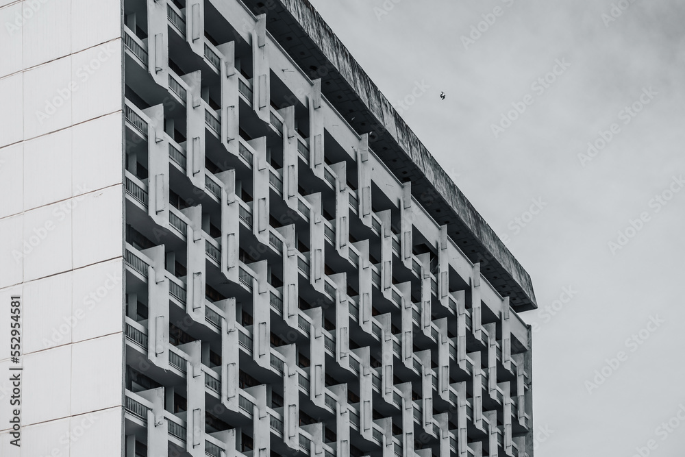 Elements of Soviet modernism. Old buildings from the Soviet era ...