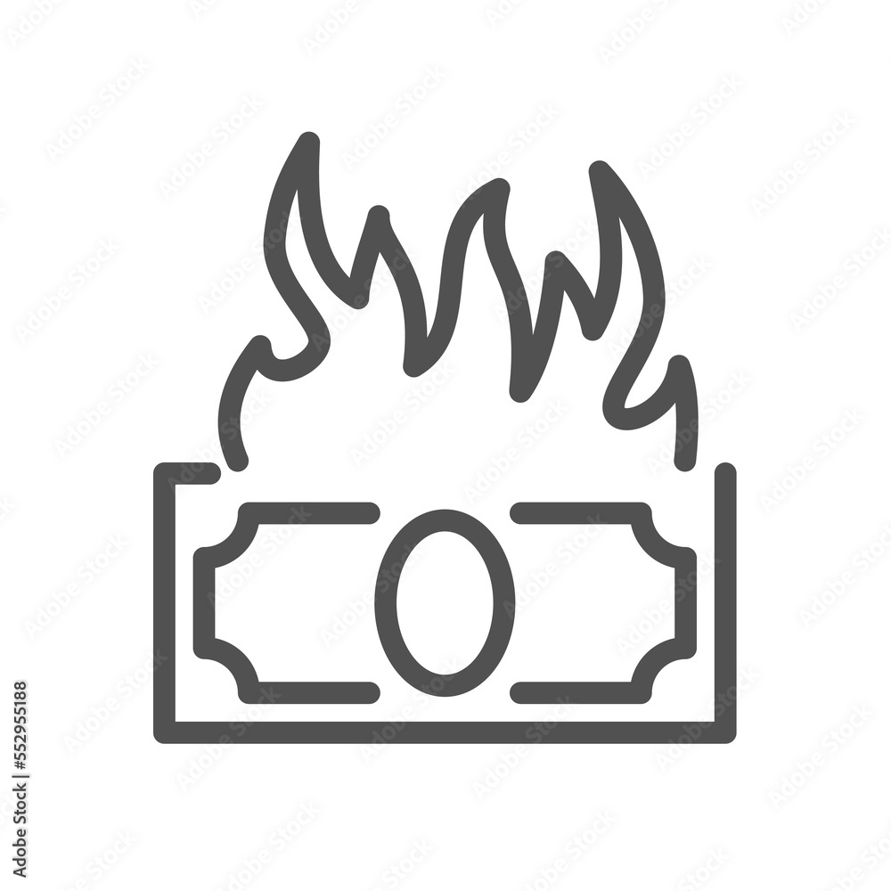 Inflation icon. Monochrome sign from economic crisis collection ...