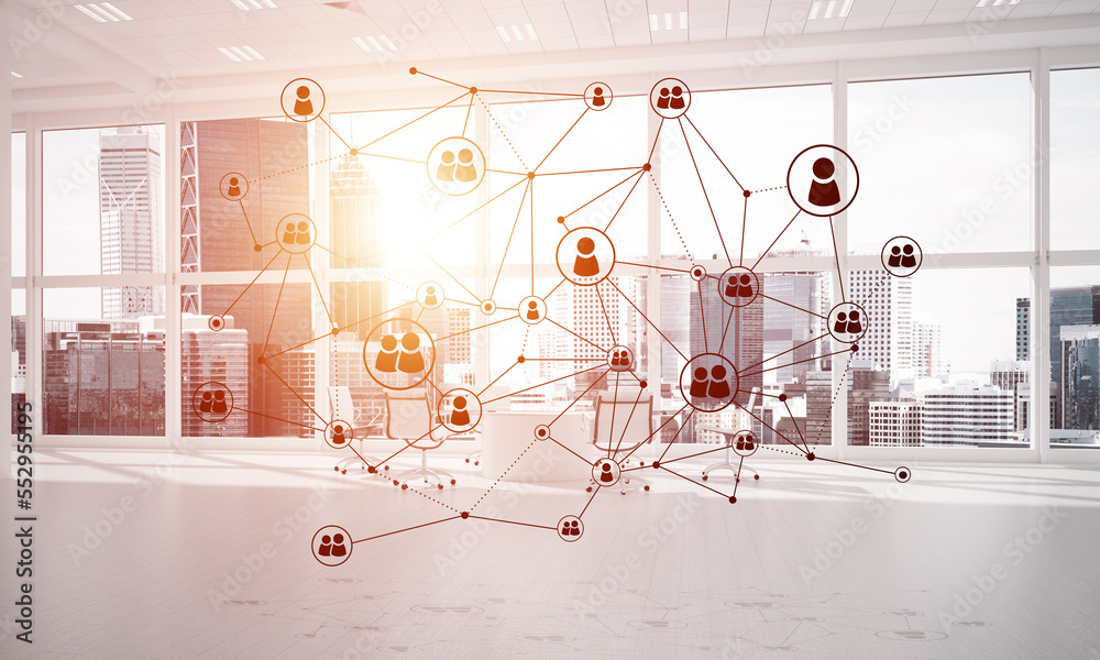 Networking and wireless connection as concept for effective modern ...