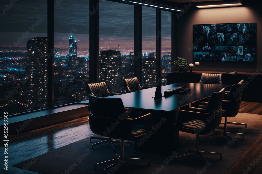futuristic meeting room, modern luxurious office interior with advisory ... futuristic meeting room, modern luxurious office interior with advisory ...