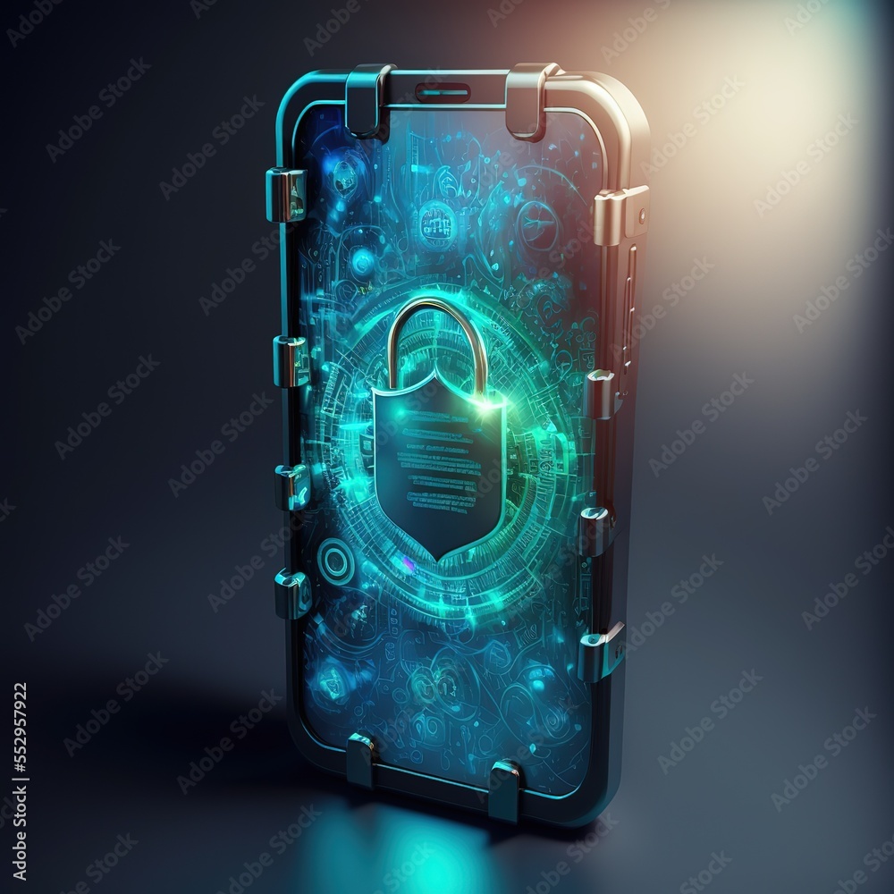 Smartphone and HUD elements. Hologram with mobile phone. HUD interface ...