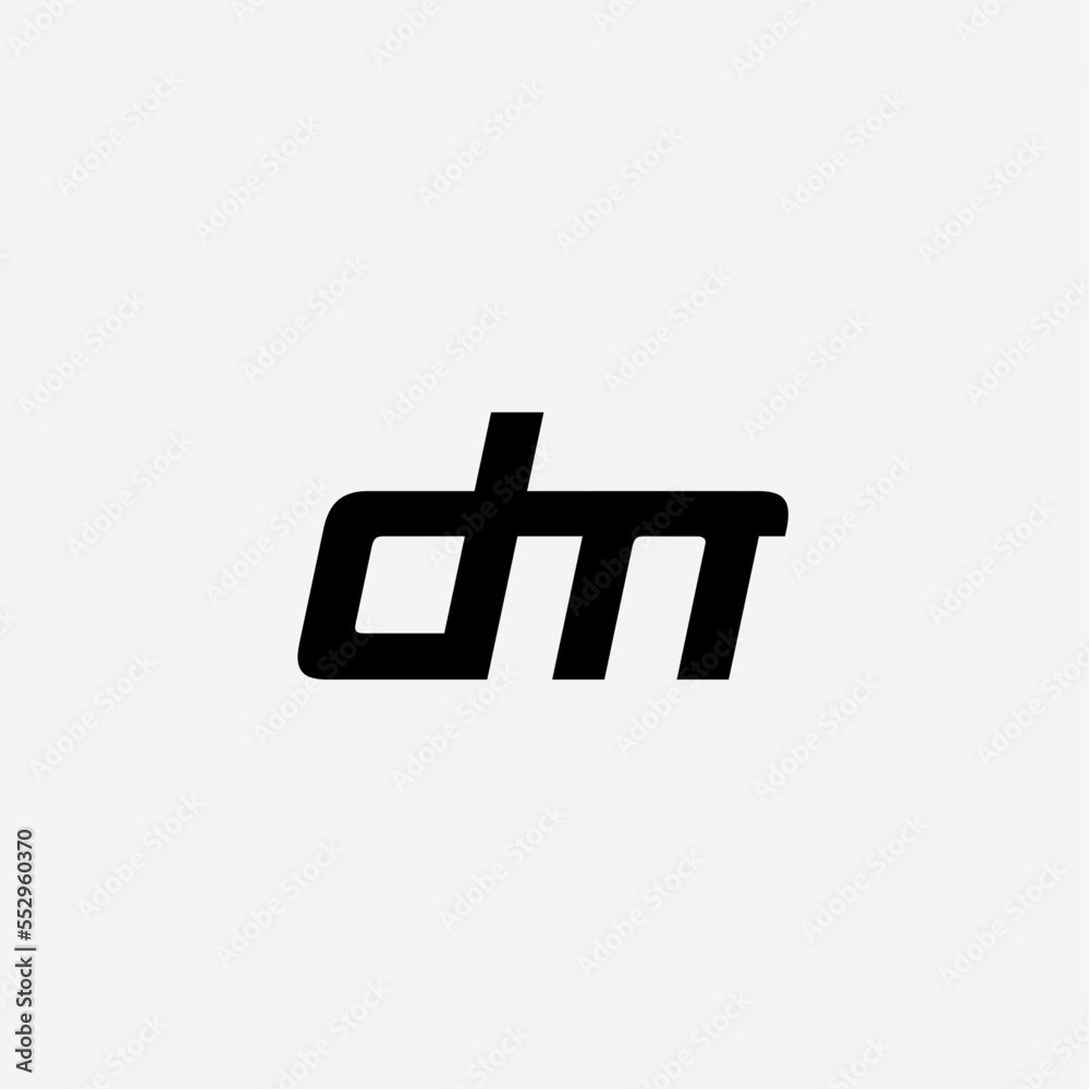 Initial letter DM monogram logo template design Stock Vector | Adobe Stock