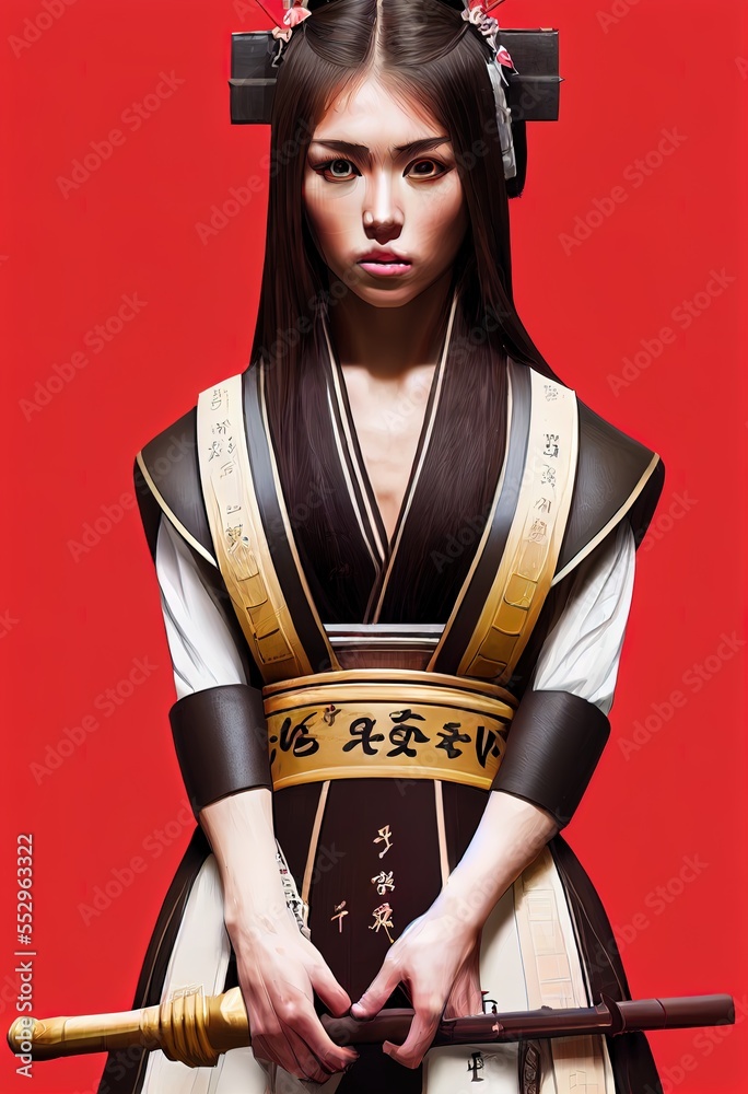A fictional person. Oriental Japanese Asian Korean Women in Traditional ...