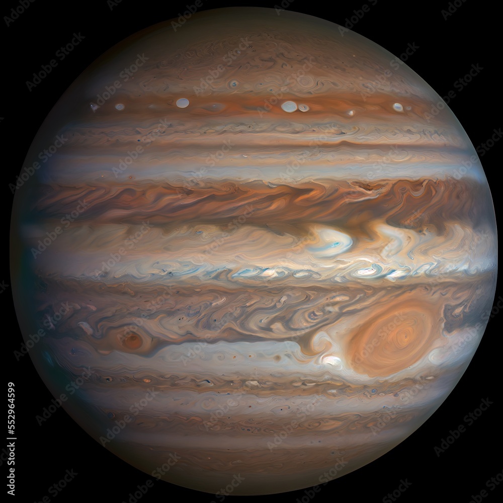 Jupiter Gas Giant Planet Telescope View Style of Webb Hubble - Digital ...