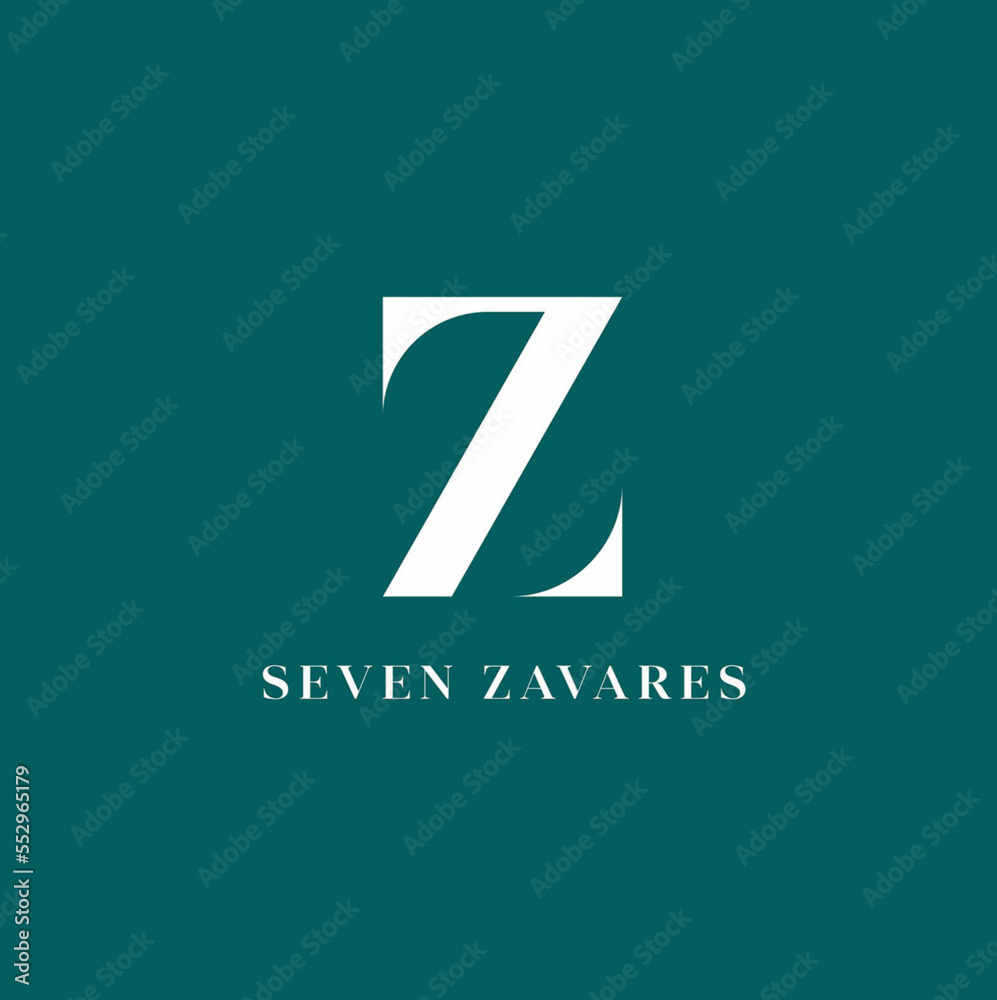 alphabet letter z logo or number 7 icon and combination 7z icon or z7 ...