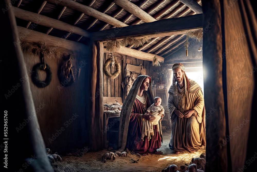 Dreikönige Dreikönigsfest Epiphanias Bethlehem mit Maria und Josef und ...