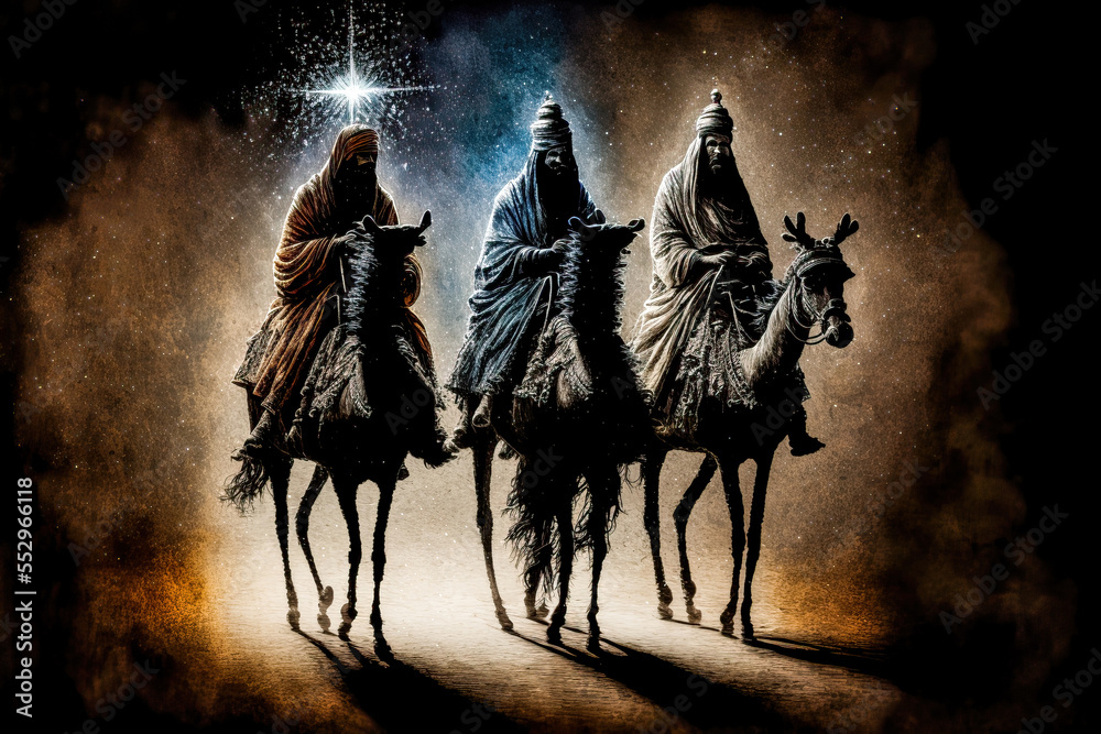 Dreikönige Dreikönigsfest Epiphanias Bethlehem mit Maria und Josef und ...