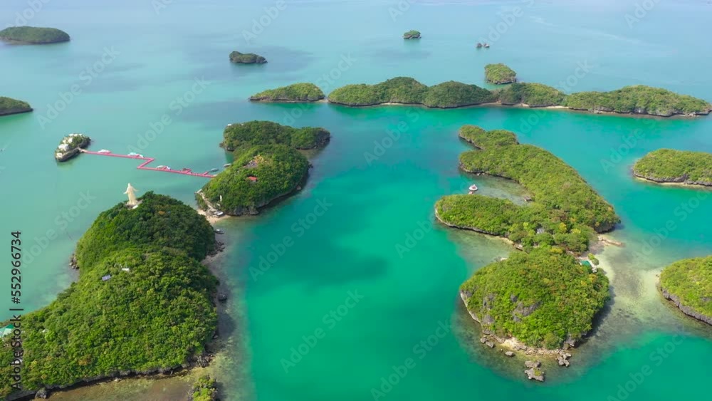 Beautiful tropical Islands with blue lagoons in the azure water of the ...