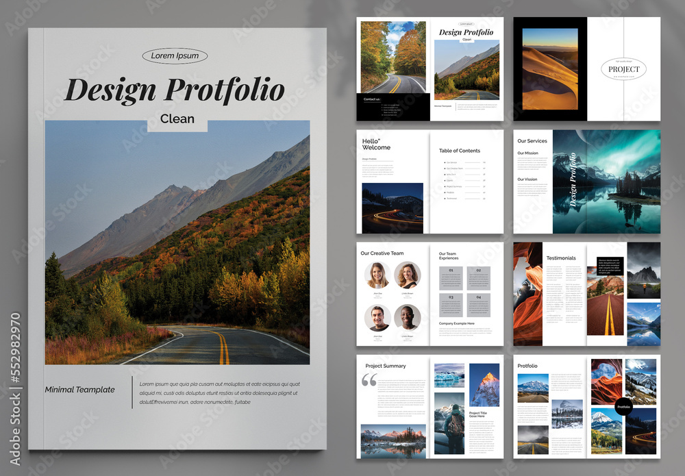 Design Protfolio Layout Stock Template | Adobe Stock
