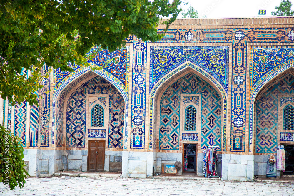 Uzbek traditional clothes and other colorful souvenirs, Tashkent ...