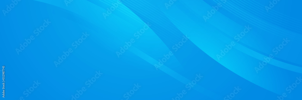 Modern blue gradient abstract vector long wide banner background ...