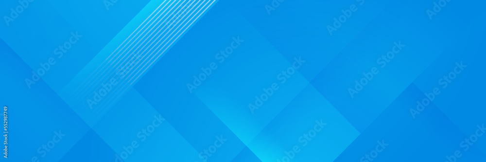 Modern blue gradient abstract vector long wide banner background ...