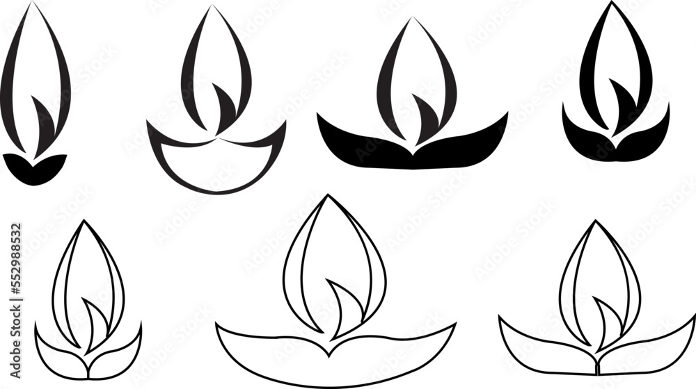 Vector logo of fire in a minimalist style. Editable for your personal ...