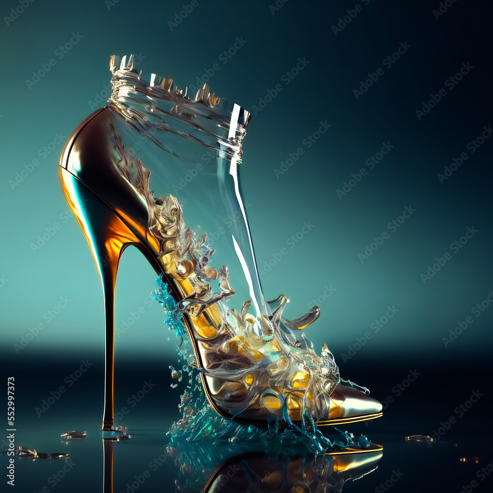 Abstract high heel women shoes. Fashion background. Image created with ...