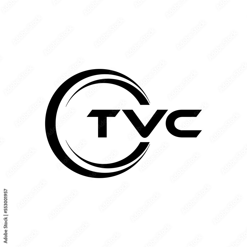 TVC letter logo design with white background in illustrator, cube logo ...