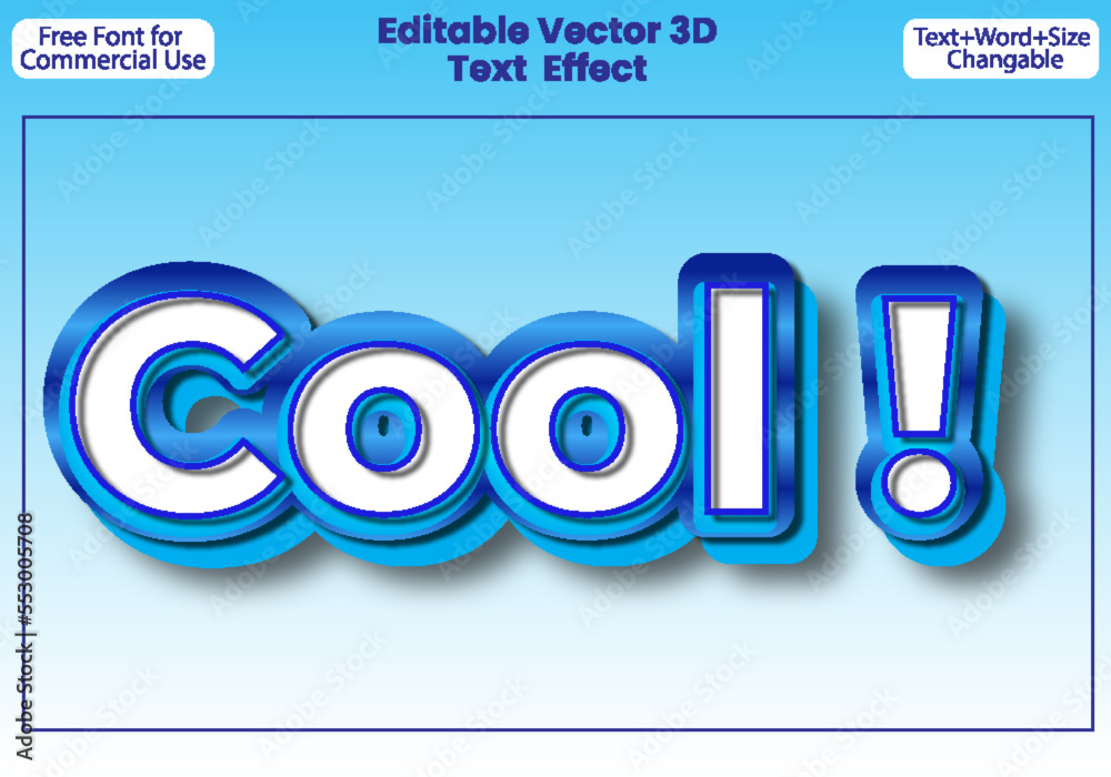 Editable Vector 3D Text Effect Stylish Font Word Letter Alphabet Logo ...