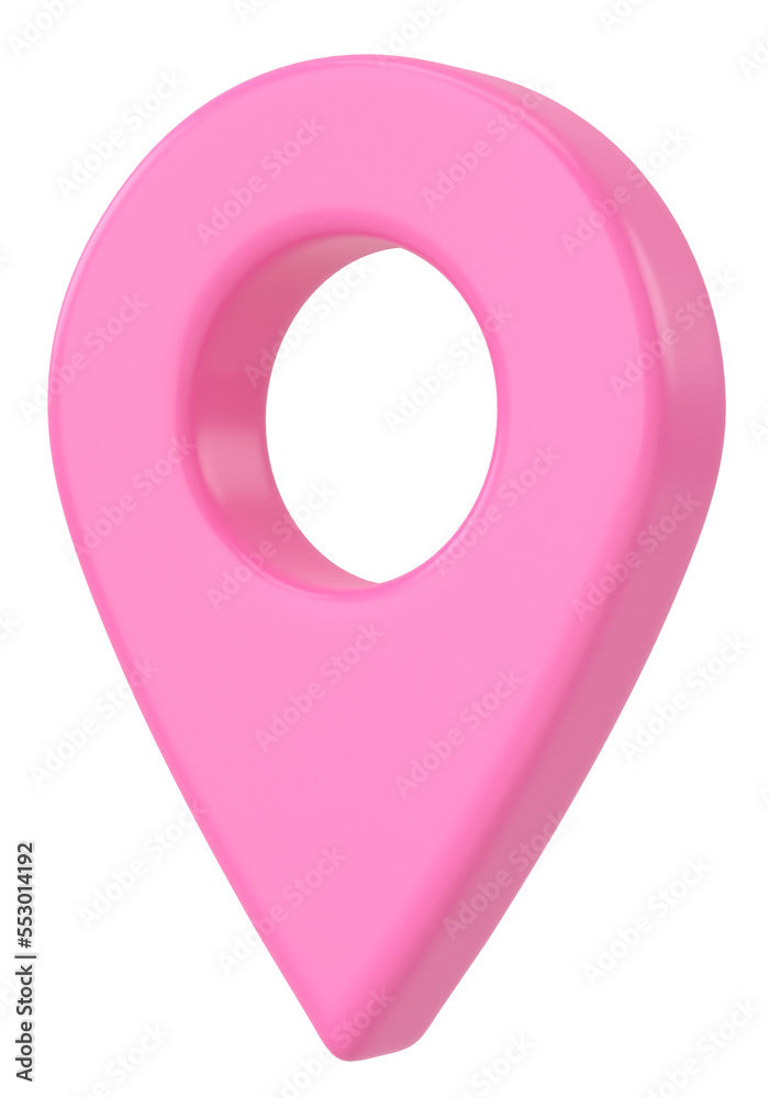 3D location sign. 3D icon. 3D illustration. Stock Illustration | Adobe ...