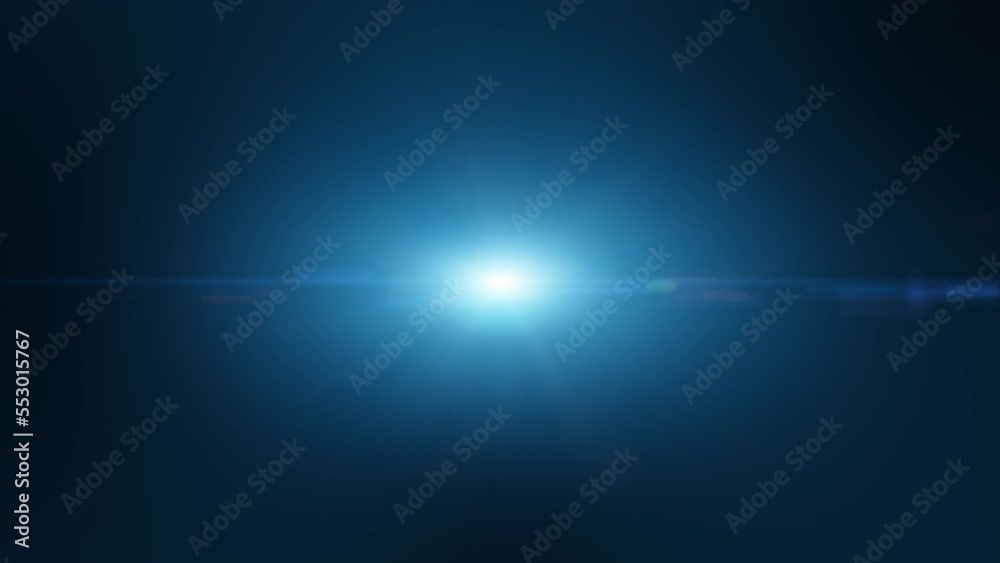 Explosion in the sky, Light ray flickering effect on dark blue ...