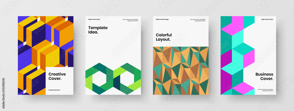 Premium catalog cover A4 design vector illustration collection. Clean ...