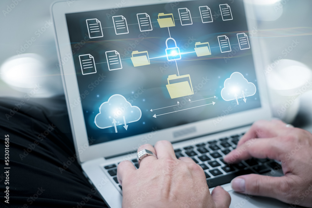 Cloud technology and Data storage concept, Concept of Exchange ...