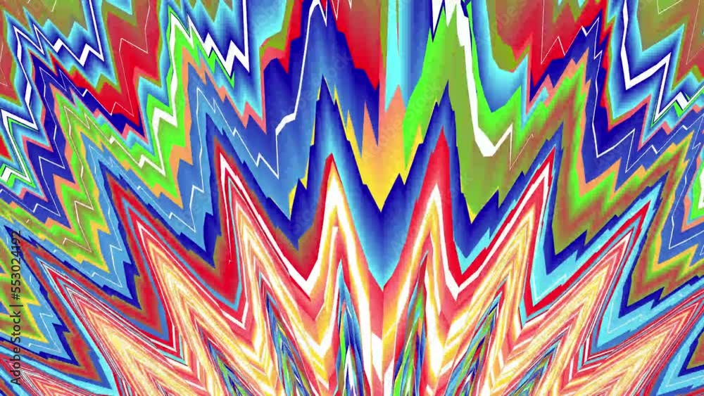 Background with zigzag stripes.multicolor psychedelic optical illusion ...