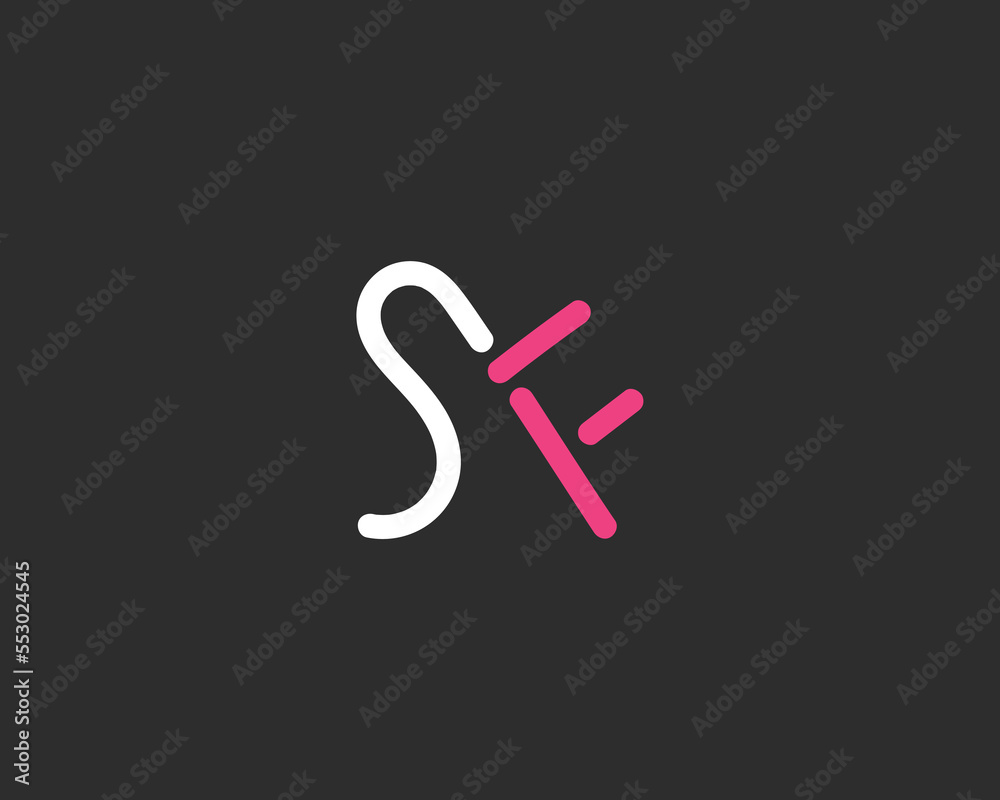 letter SF logo design vector template Stock Vector | Adobe Stock