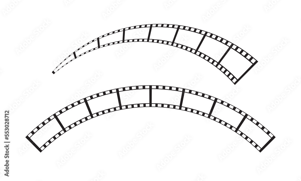 black and white camera roll illustration for background or template ...