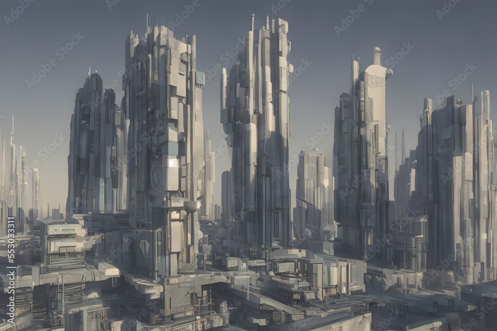 Generative AI cyber building environment ilustração do Stock | Adobe Stock