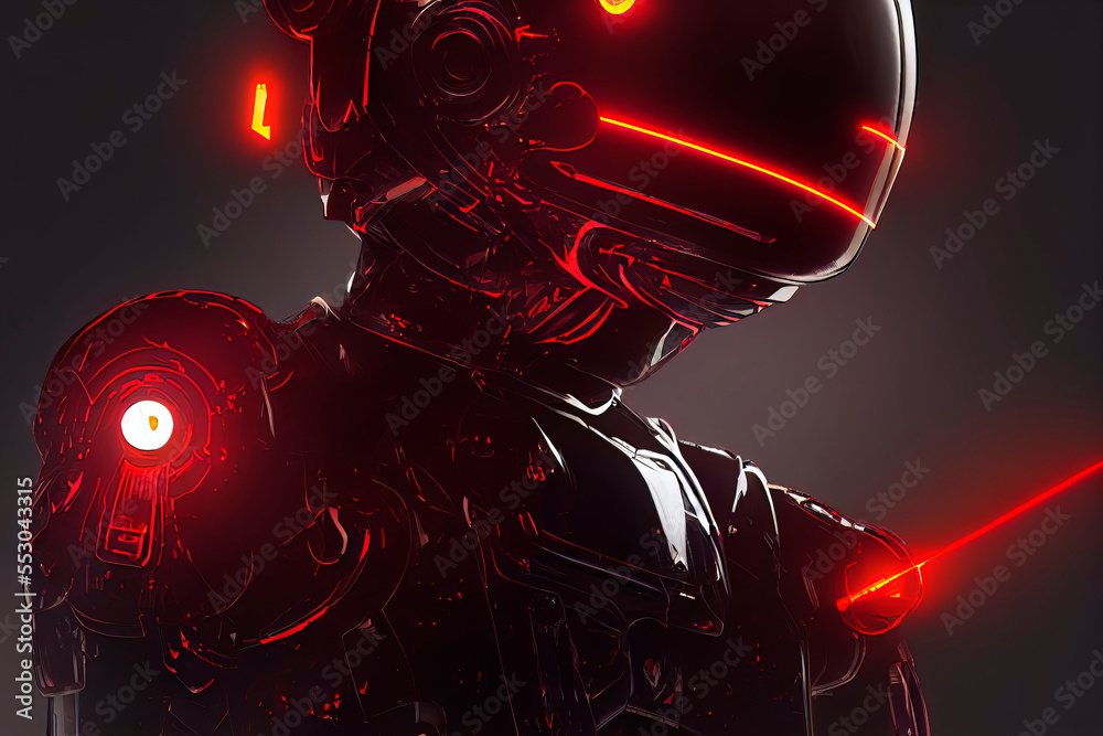 Robots. Futuristic interpretation Future 2025. Illustration for ...