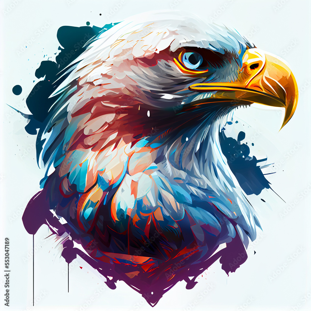 Eagle, cartoon, avatar, icon Stock Illustration | Adobe Stock